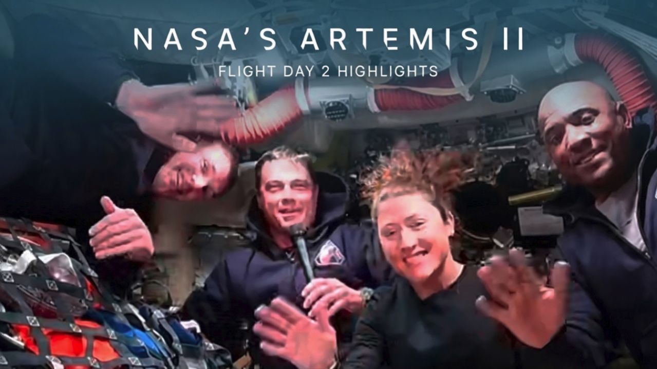 Основные моменты 2-го дня полета миссии «Артемида-II»