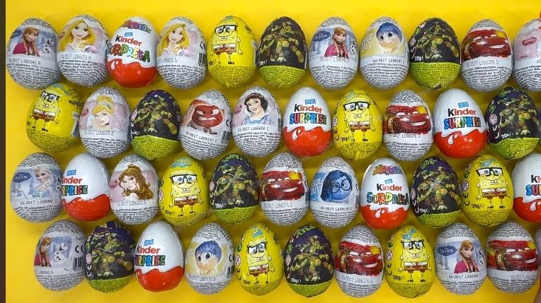 АСМР РАСПАКОВКА Киндер Сюрприз Шоколадные яйца🫶🏻🤯🍳🍉☕🍬