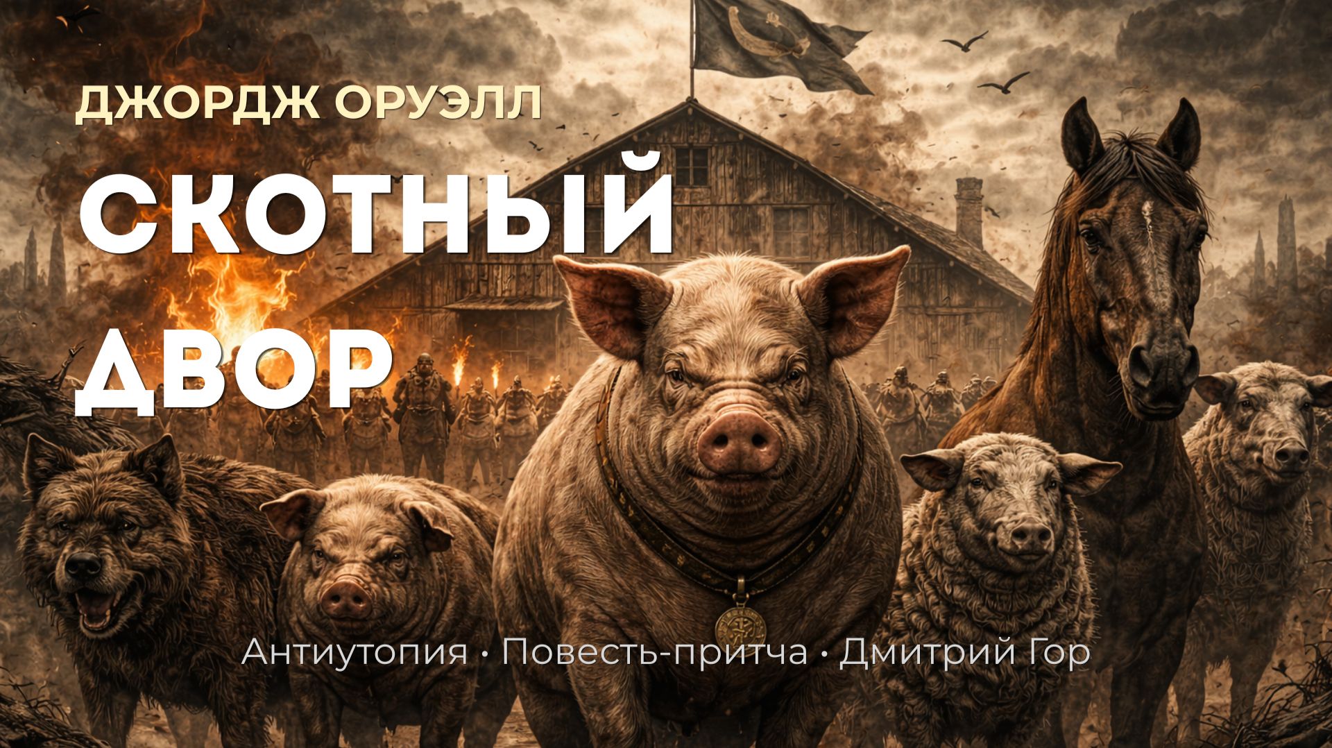 Аудиокнига: Скотный двор (антиутопия) | Джордж Оруэлл | читает Дмитрий Гор
