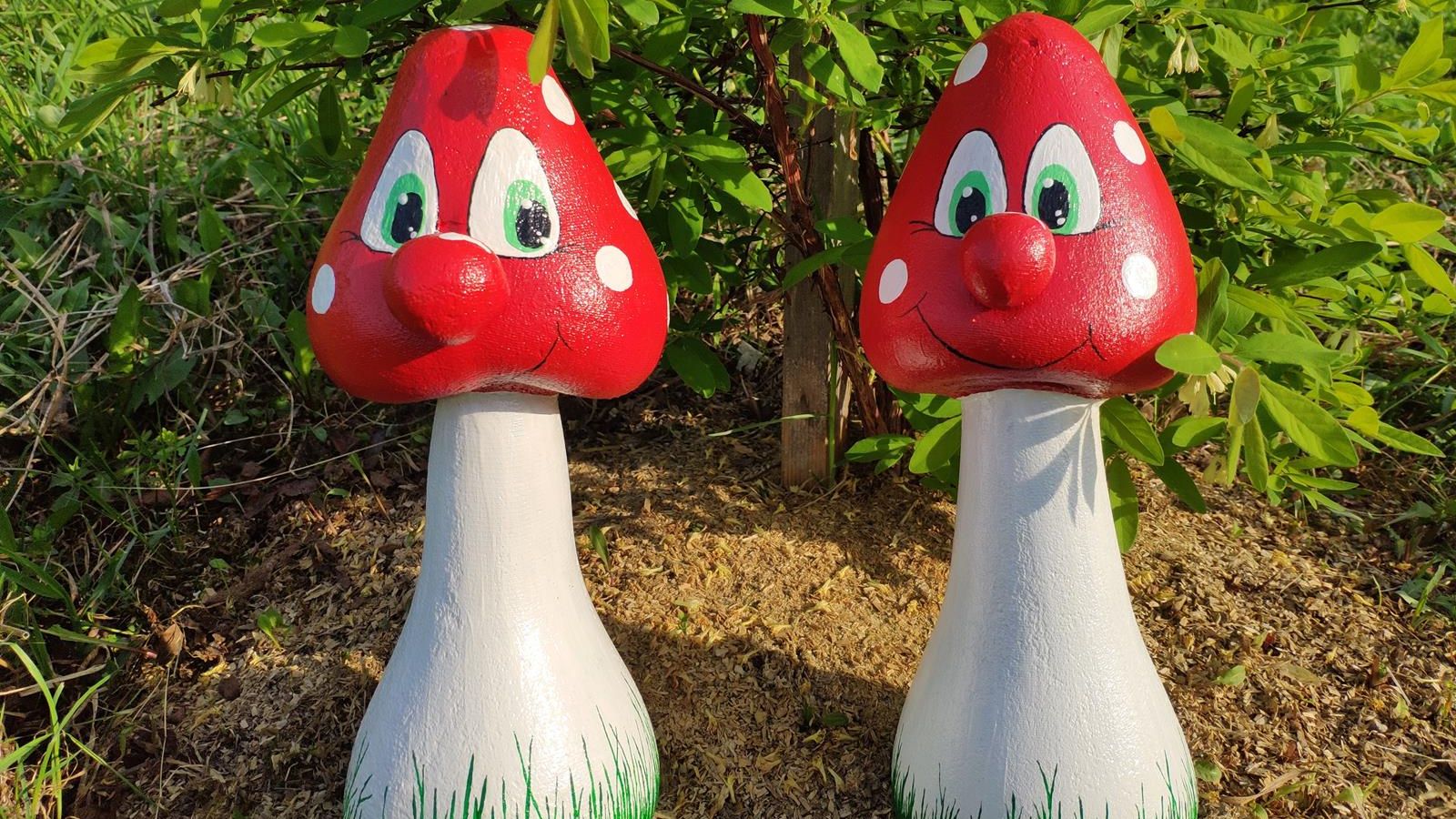 ГРИБОЧКИ из ЦЕМЕНТА Садовые фигуры для дачи и сада своими руками