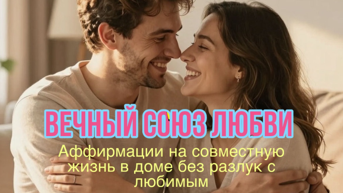 🥂🏠👩❤️👨АФФИРМАЦИИ «ВЕЧНЫЙ СОЮЗ ЛЮБВИ»👩❤️👨🏠🥂совместная жизнь с любимым без разлук