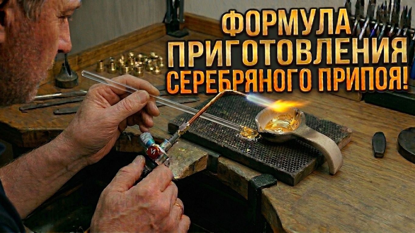 Серебряный припой из лигатуры.