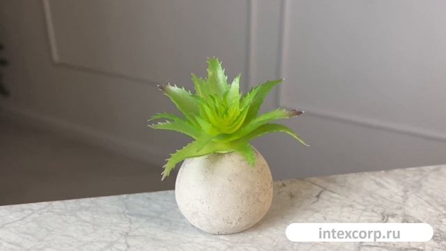 Искусственное растение КРОШКА СУККУЛЕНТ в горшке (Эхеверия), пластик, 7 см, 2008432-1, 2008432-2