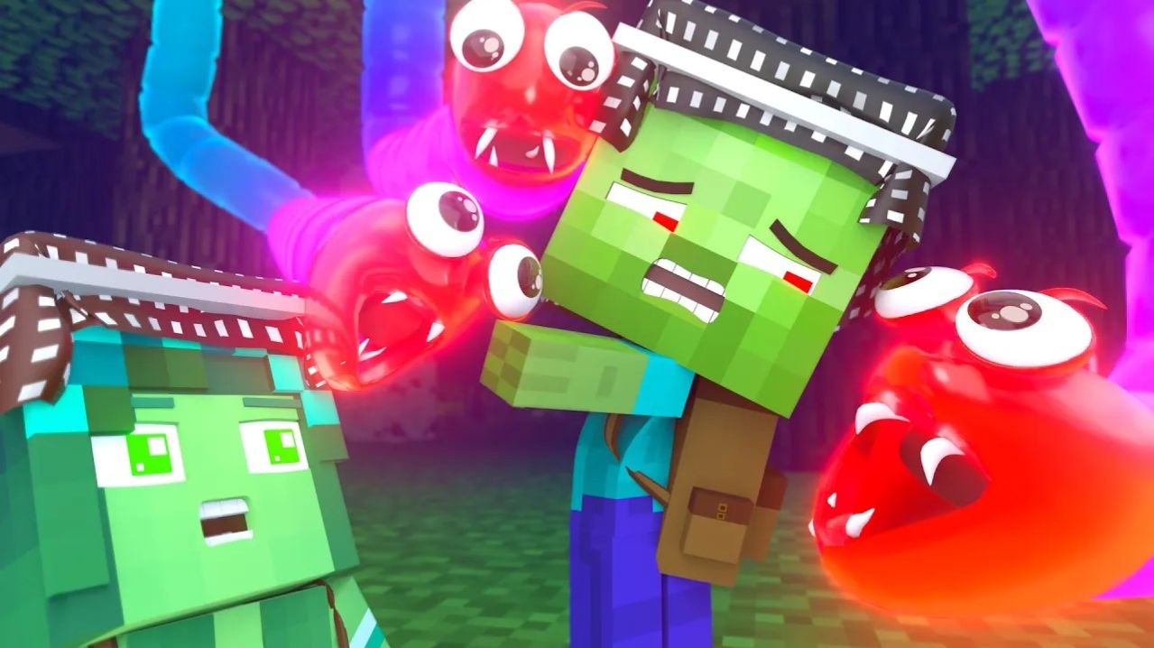 Жизнь и приключения детей Зомбо и Зоммы. Майнкрафт Мультик