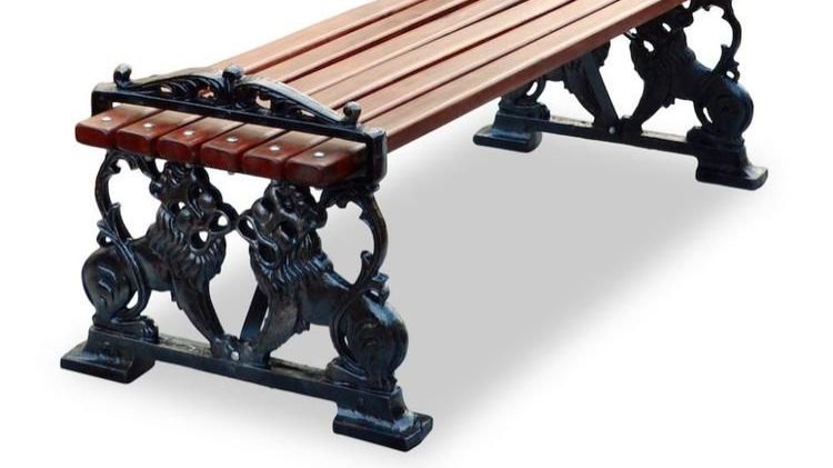 Банкетка чугунная «Львы»