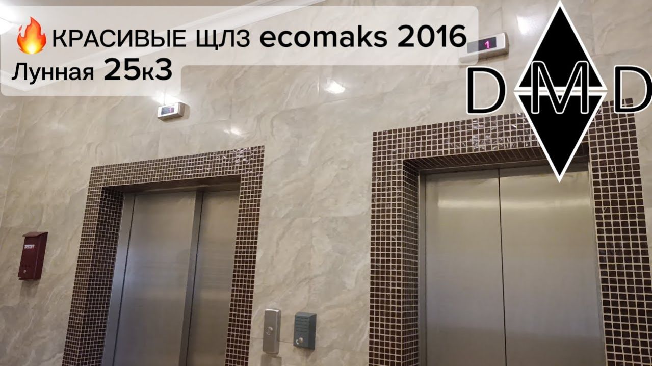 🔥Красивый подъезд и лифты, ЩЛЗ ecomaks 2016, Лунная 25к3, Домодедово(МО)