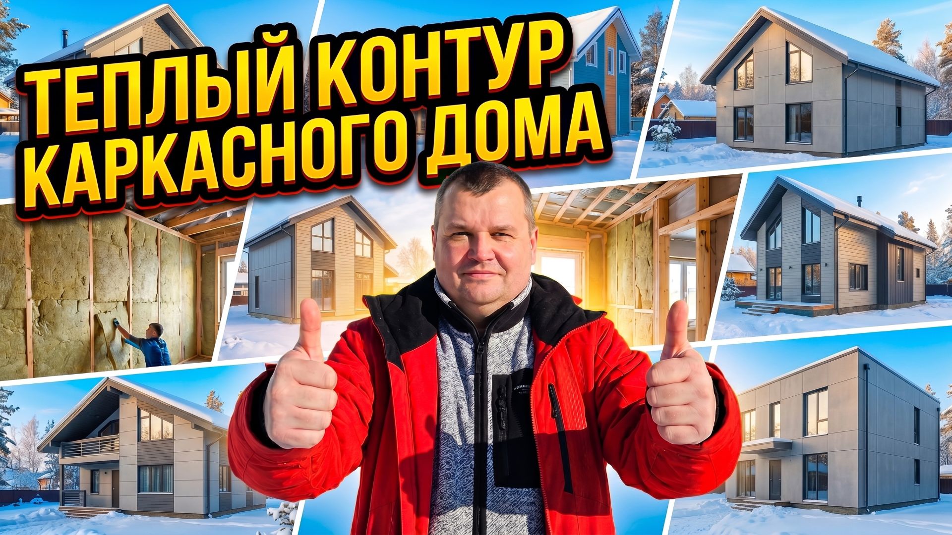 Теплый контур каркасного дома под ключ с электрикой, отоплением, водой и канализацией