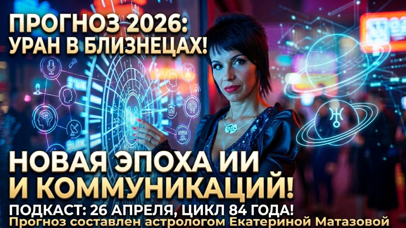 УРАН В БЛИЗНЕЦАХ: Что изменится с 26 апреля 2026? Профессии, ИИ, мышление | Екатерина Матазова