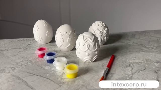 Пасхальный набор для творчества В ОЖИДАНИИ ЧУДА, гипс, 6 см, 4 шт., 4 краски по 3 мл, 491500110