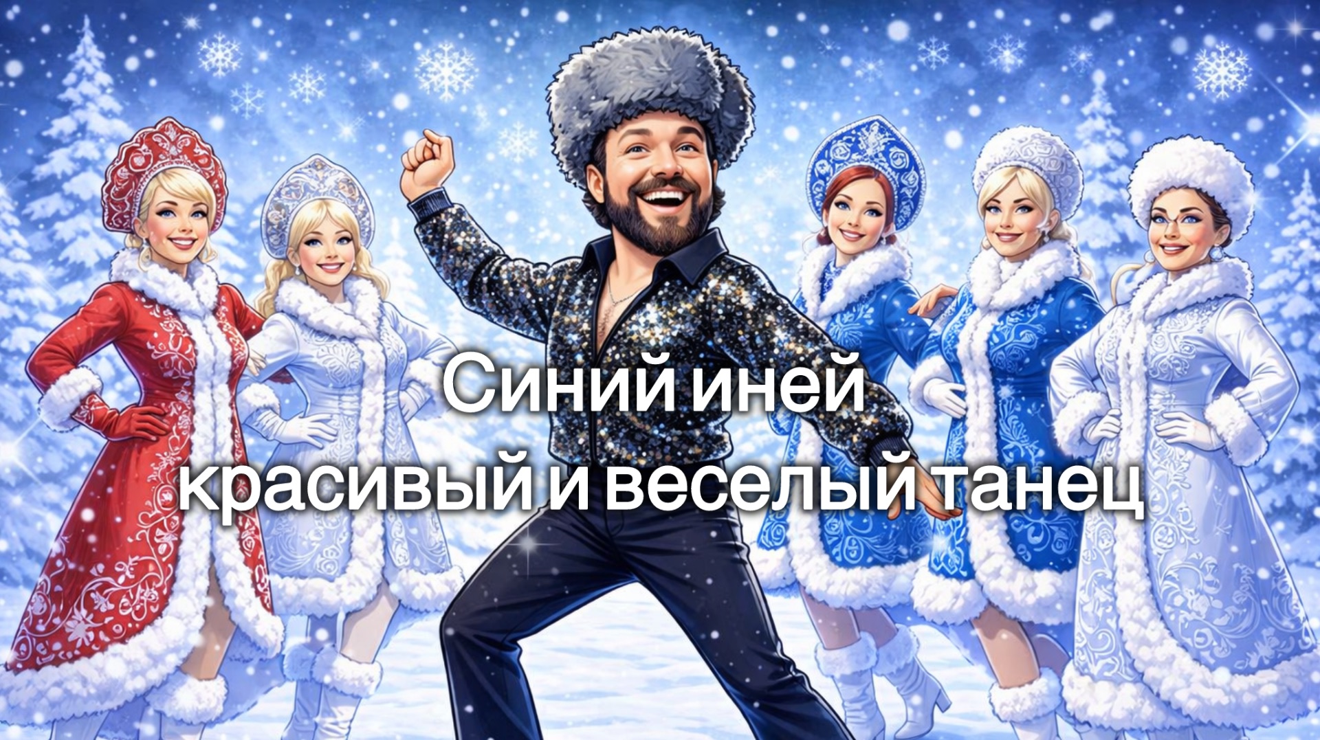 Синий иней красивый и веселый танец