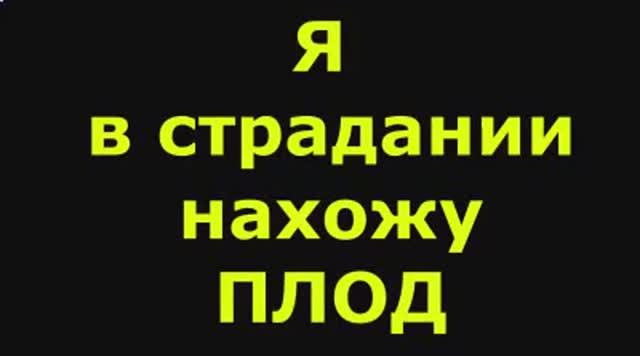 Я в страдании нахожу плод