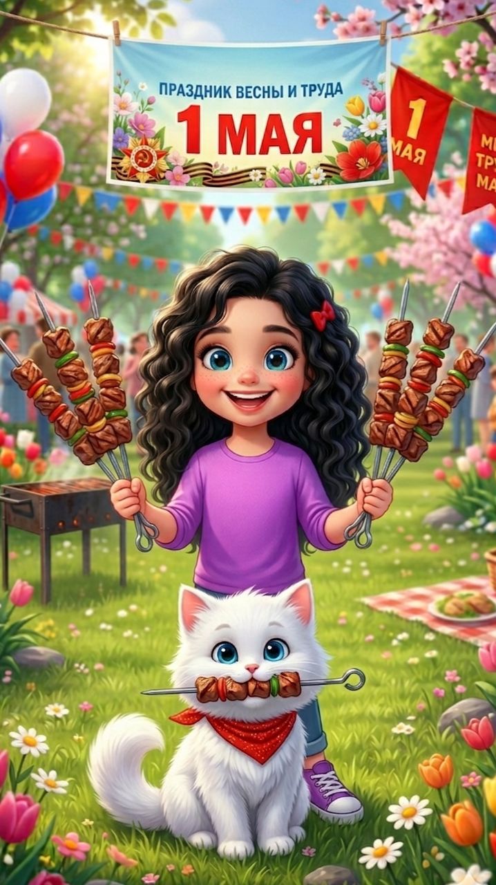 С 1 Мая! 🌷 Мир! Труд! Шашлык!