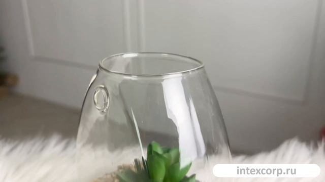 Элитное искусственное растение ВАЗОЧКА С СУККУЛЕНТОМ, подвесная, 11х12 см, 1075045-3