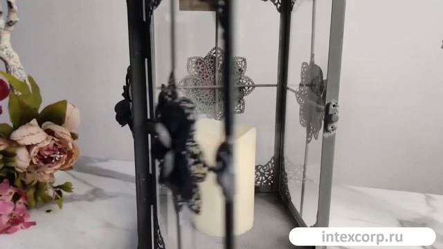 Подсвечник-фонарь ВИНТЕРРОУЗ, металл, 55 см   2020470