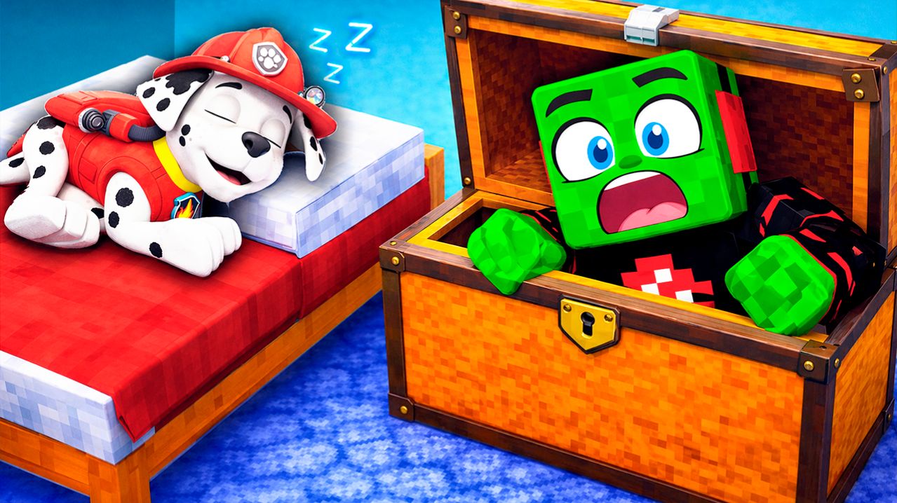 ТРОЛЛИНГ МАРШАЛА СПРЯТАЛСЯ в СУНДУКЕ и ЗАТРОЛЛИЛ ЩЕНЯЧИЙ ПАТРУЛЬ в МАЙНКРАФТ