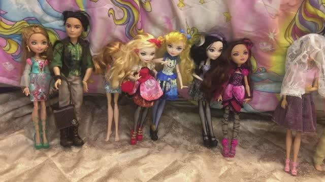 Сказочная свадьба красивых кукол. Эвер  афтер хай, барби,Куклы Ever after high. Эвер афтер хай