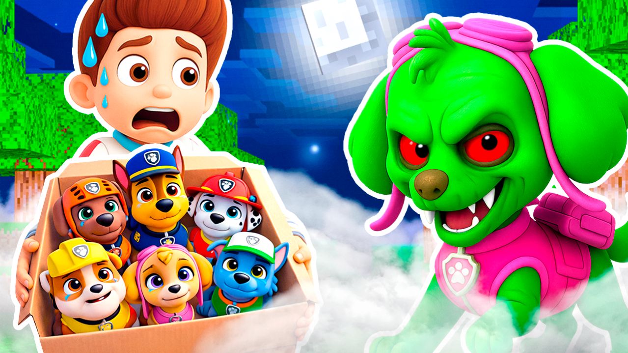 ЧТО СЛУЧИЛОСЬ с КОМАНДОЙ ЩЕНЯЧИЙ ПАТРУЛЬ СКАЙ ЗОМБИ АПОКАЛИПСИС МОНСТР в МАЙНКРАФТ ЗОМБАК