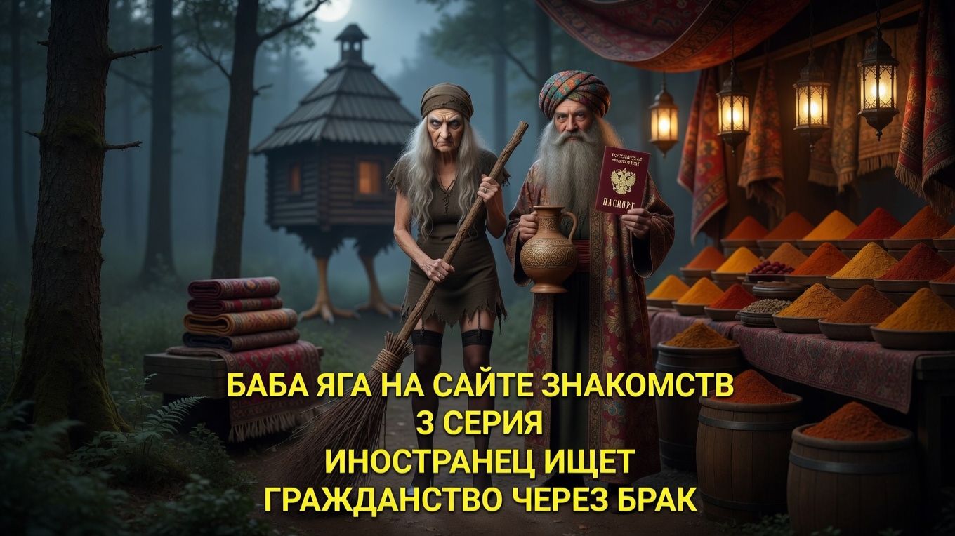 Баба Яга на сайте знакомств. 3 серия. Хоттабыч ищет гражданство