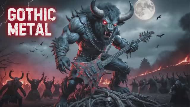 Темный Готик-метал 1 час 🔥 Гитарный ритуал Демона Бизона _ Эпический инструментальный готик-метал