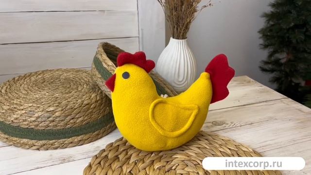 Подвеска ФЛИСОВАЯ КУРОЧКА, 18 см, 2262-бока