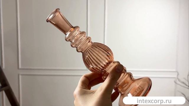 Стеклянные подсвечники-вазы ВИЛЛЕМИНО, янтарные, 23 см, 2 шт., 29903-набор