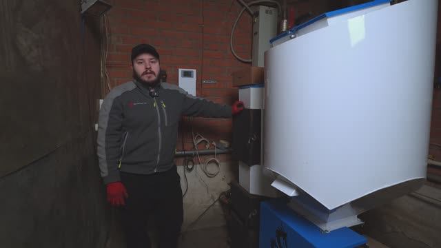 Установка DM320 S2 на котел Горыныч (вентилятор 220В)