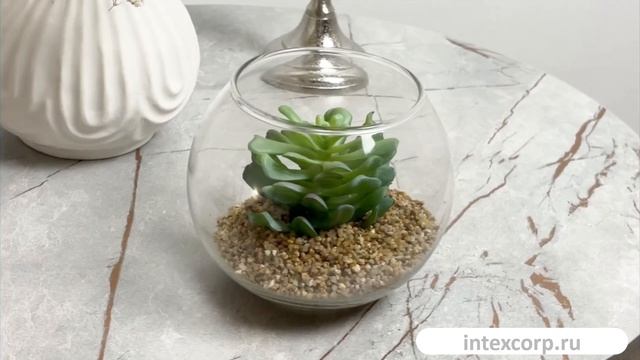 Элитное искусственное растение МАЛЮТКА СУККУЛЕНТ, 10х12 см, 1047778-