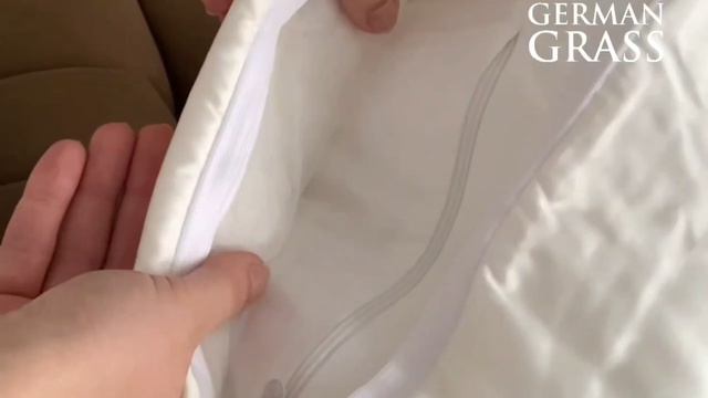 Распаковка регулируемой подушки  из эвкалиптового волокна "ТЕНЦО" от German Grass