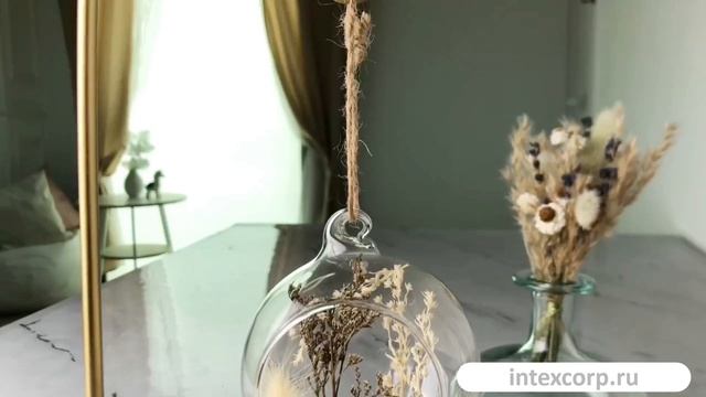 Стеклянный шар с композицией РОСИНКА на лугу, 8 см, 2016870-4