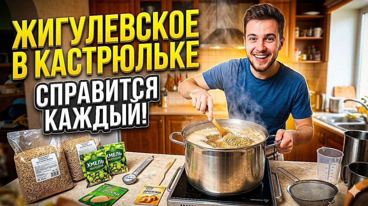 Как сварить ВКУСНЕЙШЕЕ ПИВО на Обычной кухне | Твоё первое Пиво без оборудования !
