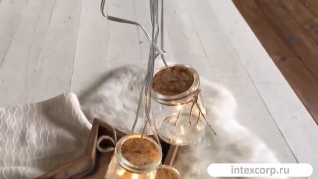 Ретро гирлянда БАНОЧКИ-ЛОФТ, 10 экстра тёплых белых LED-огней, 4.5+5 м, чёрный провод, 490116