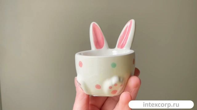 Подставка для яйца УШАСТИК-ОЗОРНИК, керамика, 8 см, 170491650-2