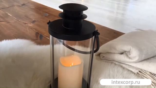 Светильник винтажный ДАЧНОЕ НАСТРОЕНИЕ, чёрный, 12х12х33 см, 482390