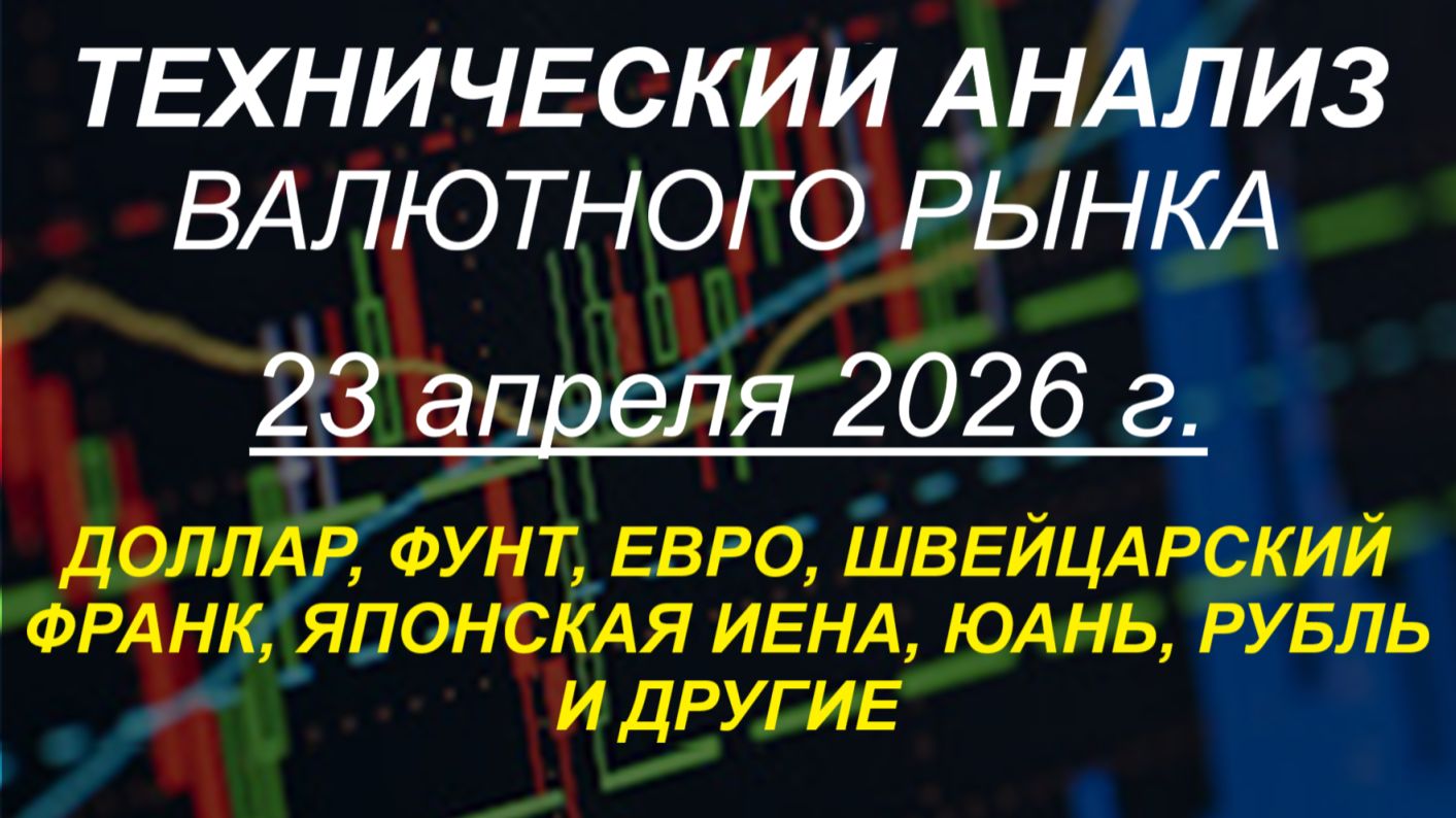 Технический анализ валютного рынка 23.04.2026 г.