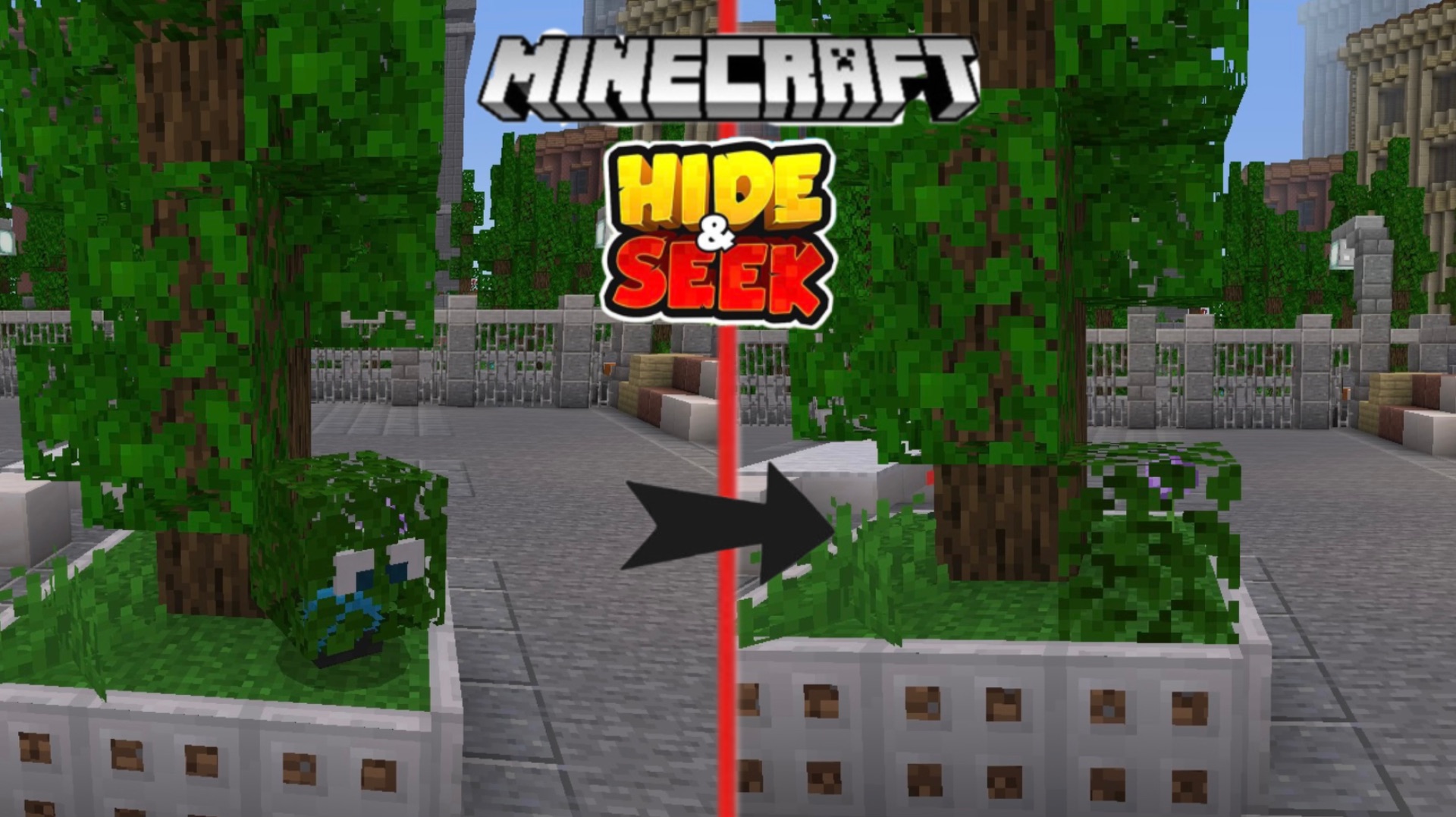 Играем в прятки превращая в блоки в Майнкрафте | ManeLego minecraft