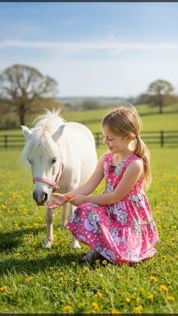 WB: 966410517 - Яркое летнее платье от "Бонито Кидс" с насыщенным принтом c пони на розовом фоне.