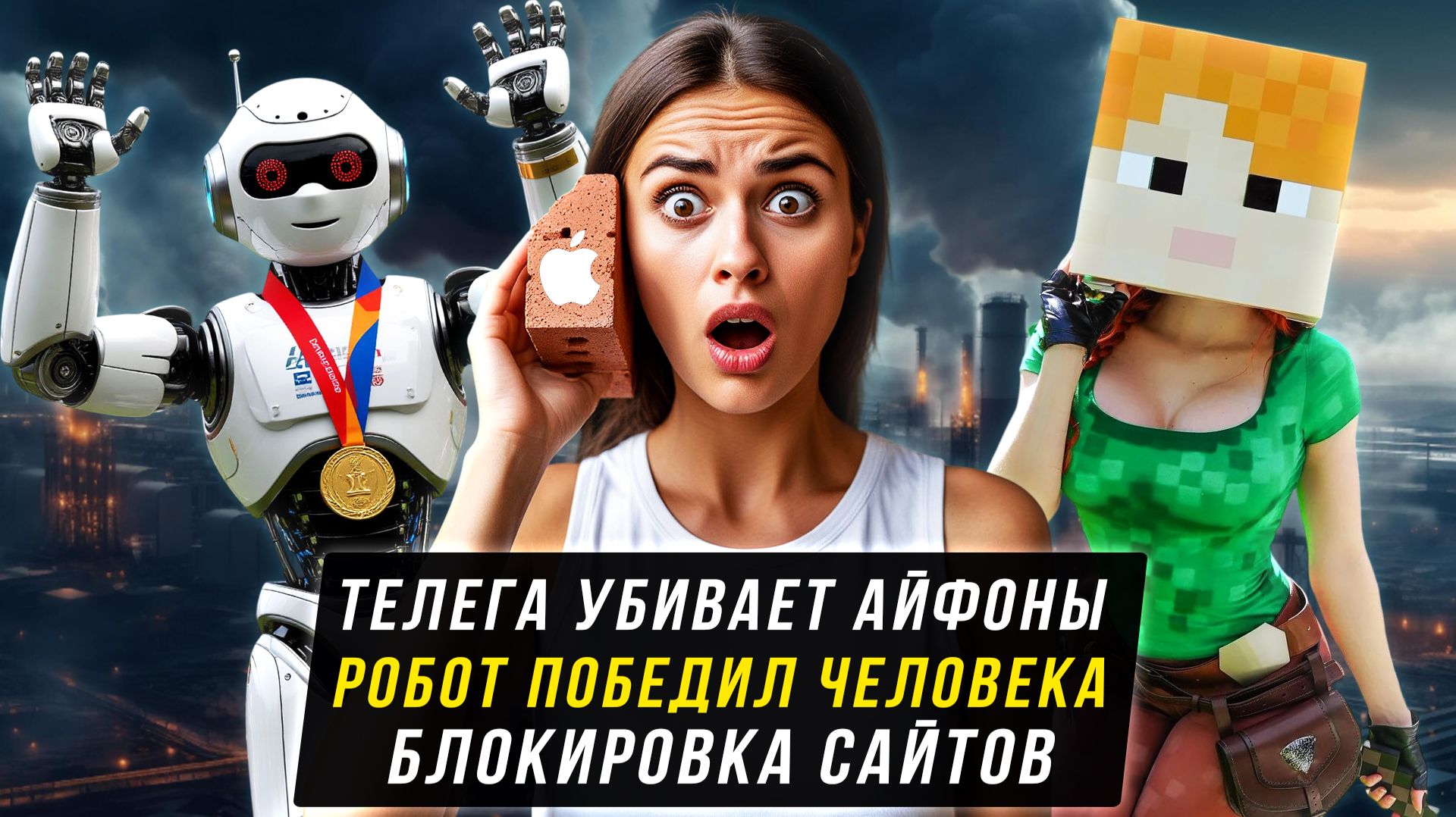 Телега убивает Айфоны | Робот победил человека | Плохая блокировка сайтов