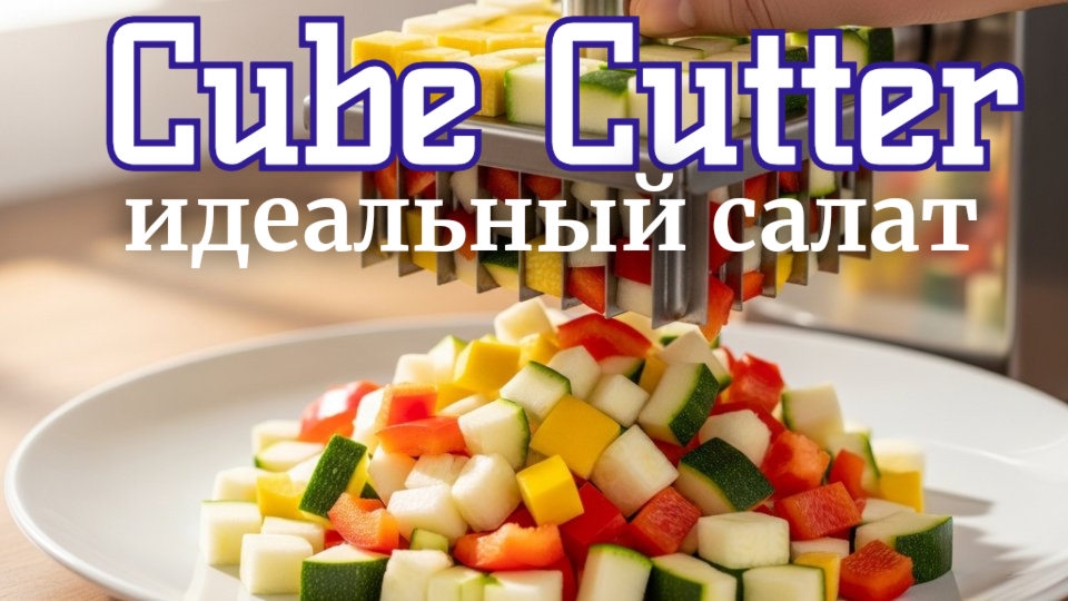 Cube Cutter Насадка для идеального салата и другие приспособления для кухонной машины