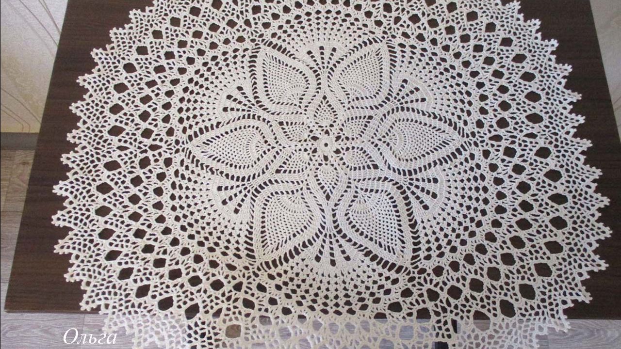 САЛФЕТКА КРЮЧКОМ "СЕРЕБРИСТЫЙ ИНЕЙ" - БОЛЬШАЯ И ИЗУМИТЕЛЬНО КРАСИВАЯ. ЧАСТЬ 1