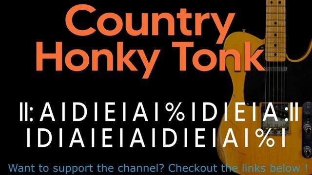 Подложка для гитары в стиле кантри I Honky Tonk Jam в тональности A I 98 bpm
