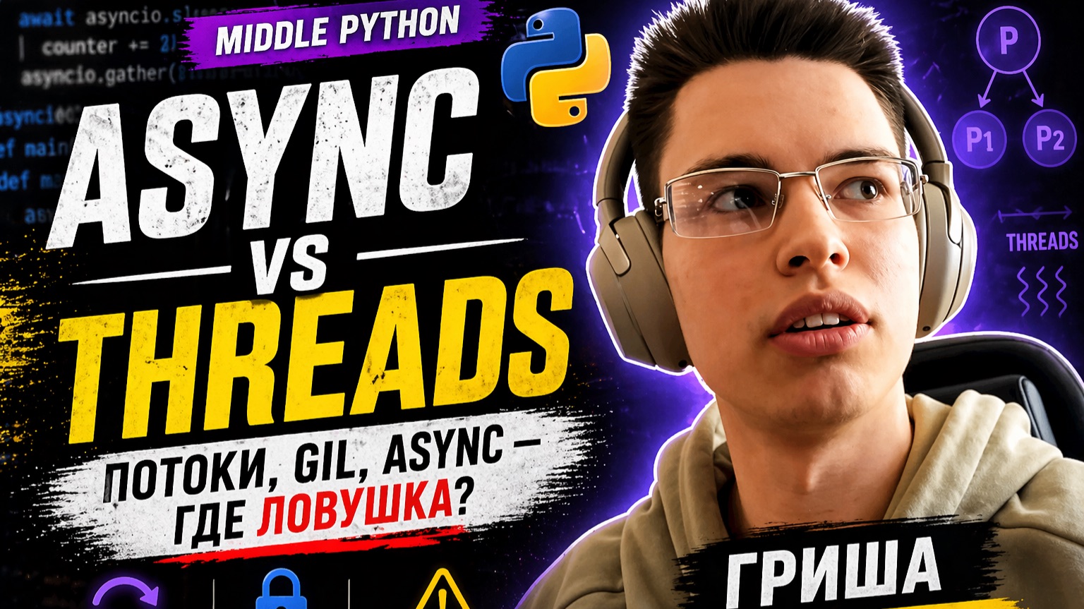 Собеседование (мок интервью) на Middle Python разработчика - Гриша