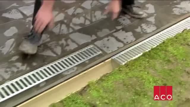 Монтаж системы водоотвода ACO Euroline mpg