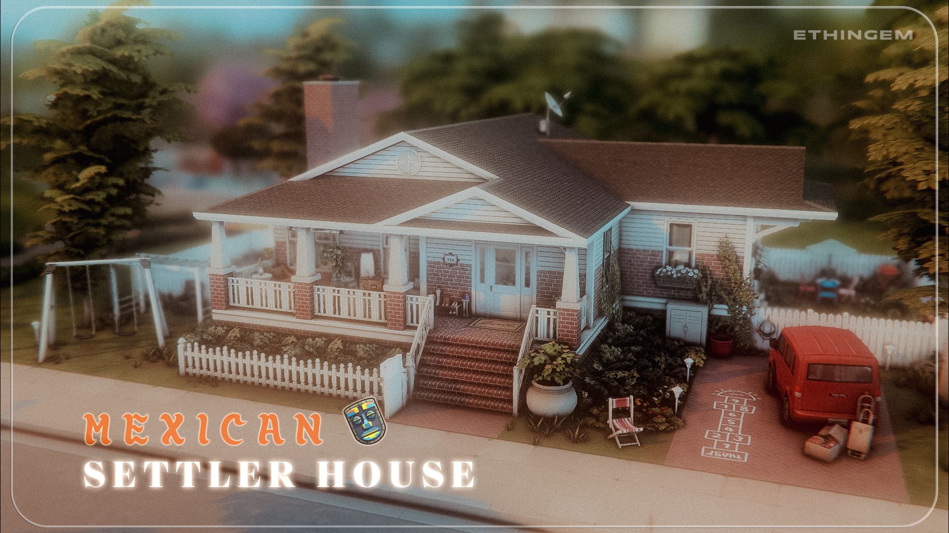 Дом мексиканских переселенцев🌿| Mexican settler house | The Sims 4: Speed Build
