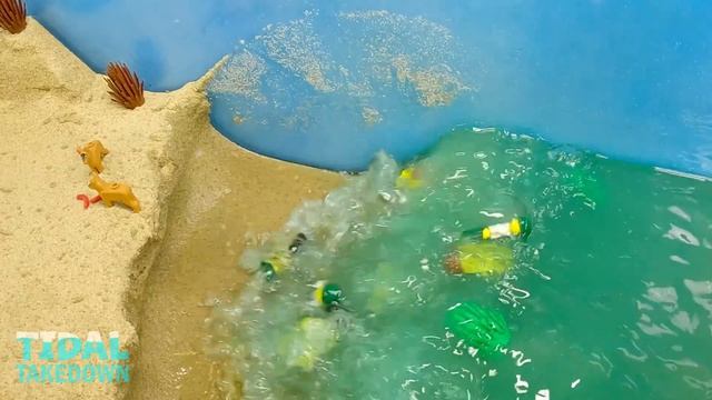 47. Top Secret Missile Silo Hit by Tsunami - Lego Dam Breach Experiment