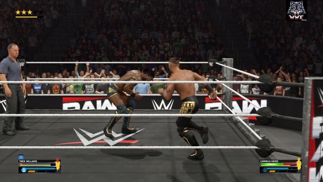 WWE2K25 TRICK WILLIAMS VS CARMELO HAYES