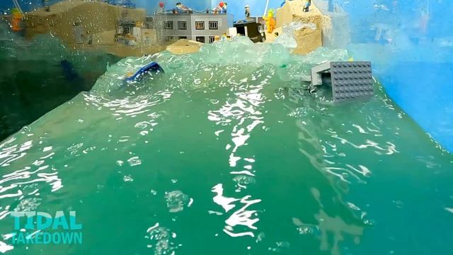 34. Maximum Security Prison Flood - Insane Asylum Tsunami - Lego Dam Breach Experiment