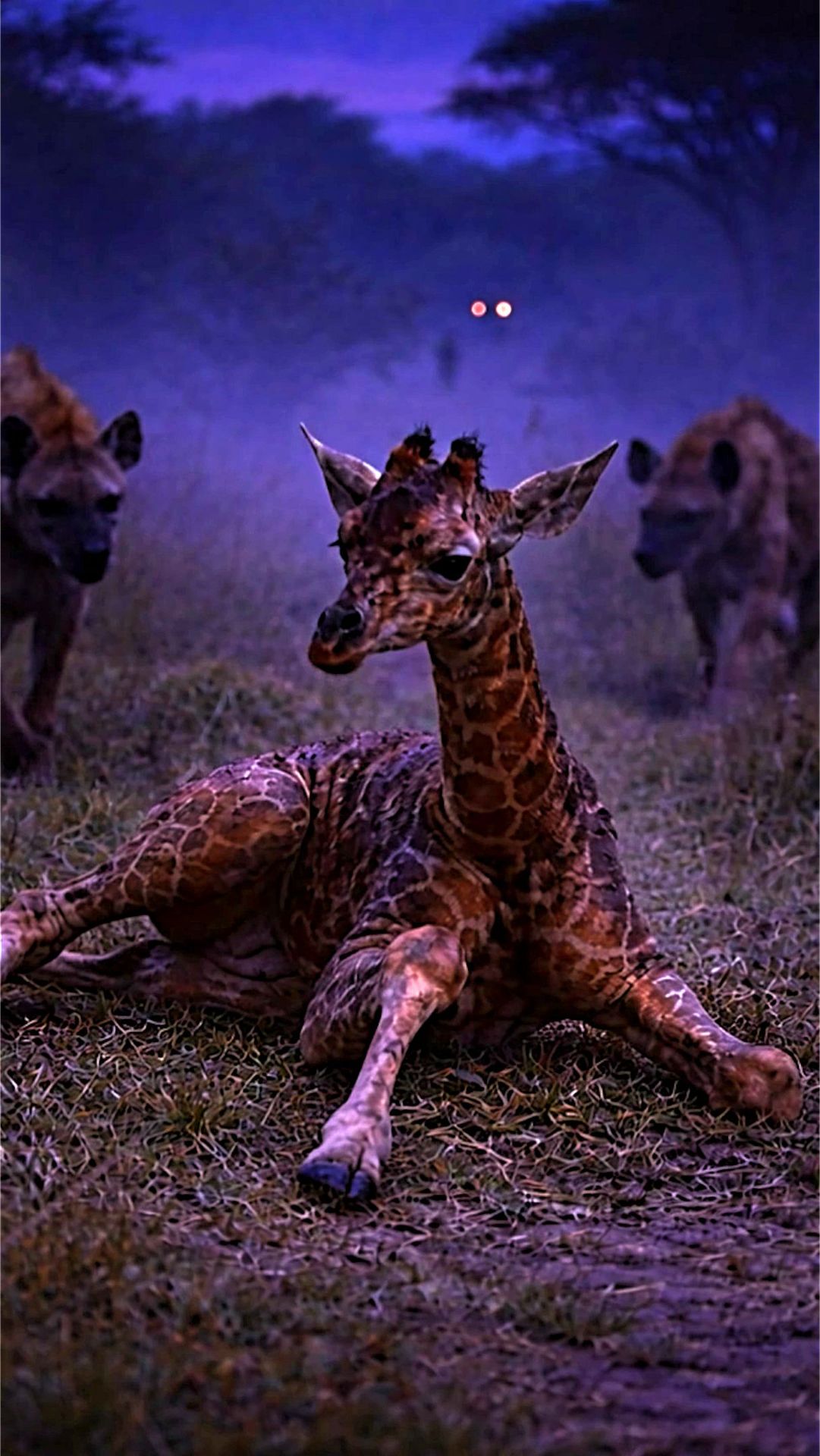 Первый час жизни детеныша жирафа