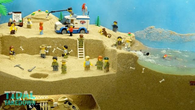 43. Trapped in an Ancient Dinosaur Cave  - Tsunami Lego Dam Breach - Archaeologist Flood Disaster