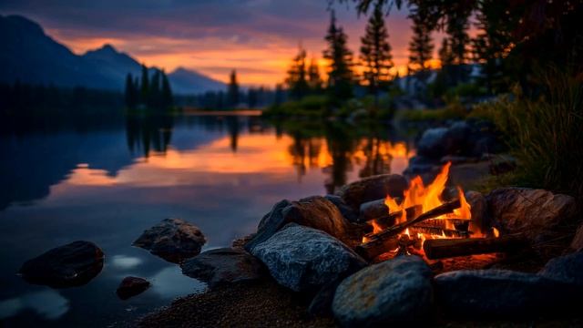 Сура Ар-Рахьман очень красивое чтение на фоне вечернего костра