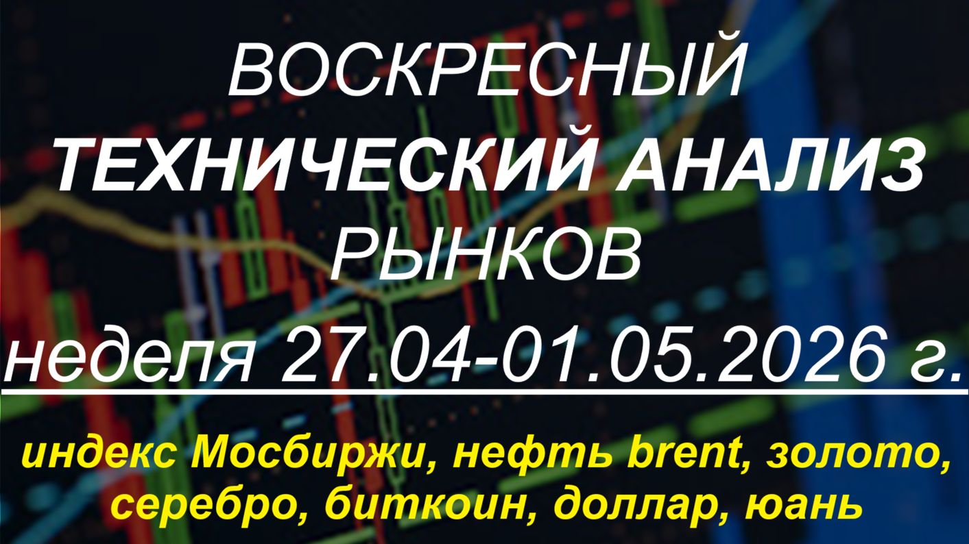 Воскресный технический анализ рынков на неделю 27.04-01.05.2026 г.